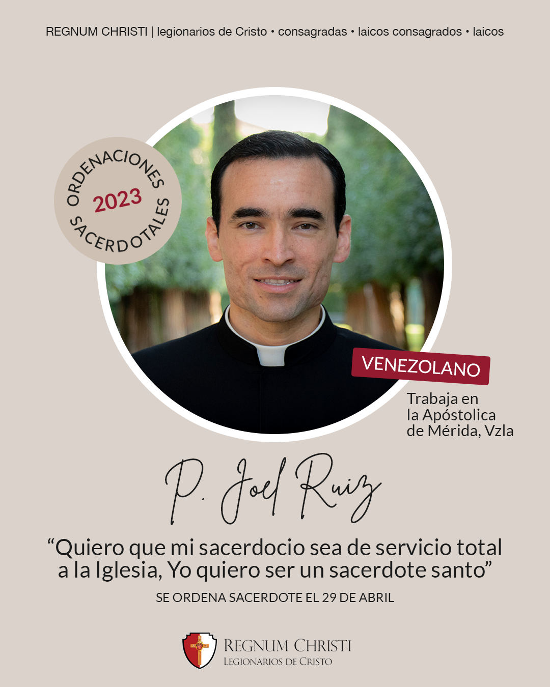 Serán ordenados 29 sacerdotes Legionarios de Cristo